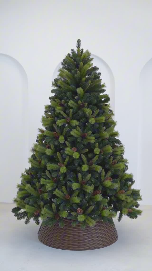 Обзор на искусственную ель "Байкальская" из комбинированной хвои (Леска+ПВХ), ЕлкиТорг