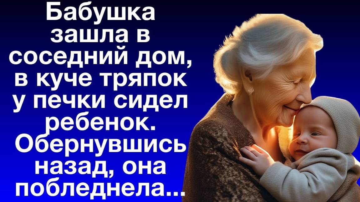 Бабушка зашла в соседний дом, в куче тряпок у печки сидел ребёнок. Обернувшись назад, она побледнела