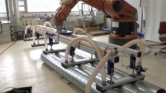 Вакуумный захват эффективной площади для роботизированного комплекса в металлообработке