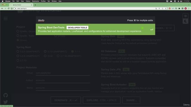 6. Creating a Spring Boot project