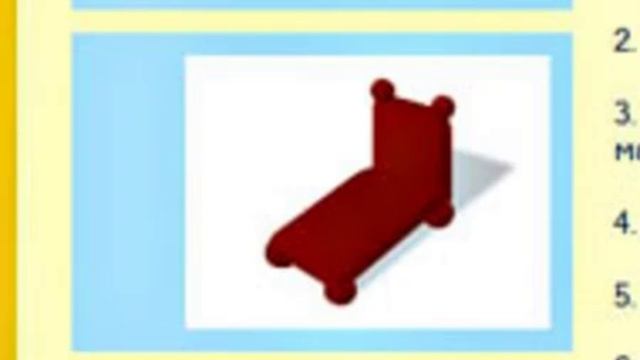 Кровать из пластилина для кукольного домика