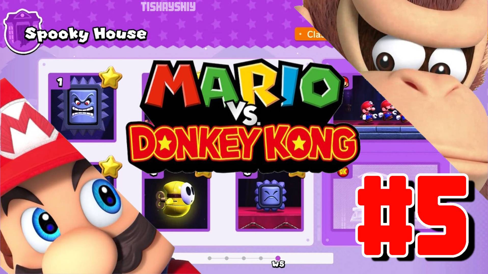 Mario vs Donkey Kong прохождение #5 Spooky House