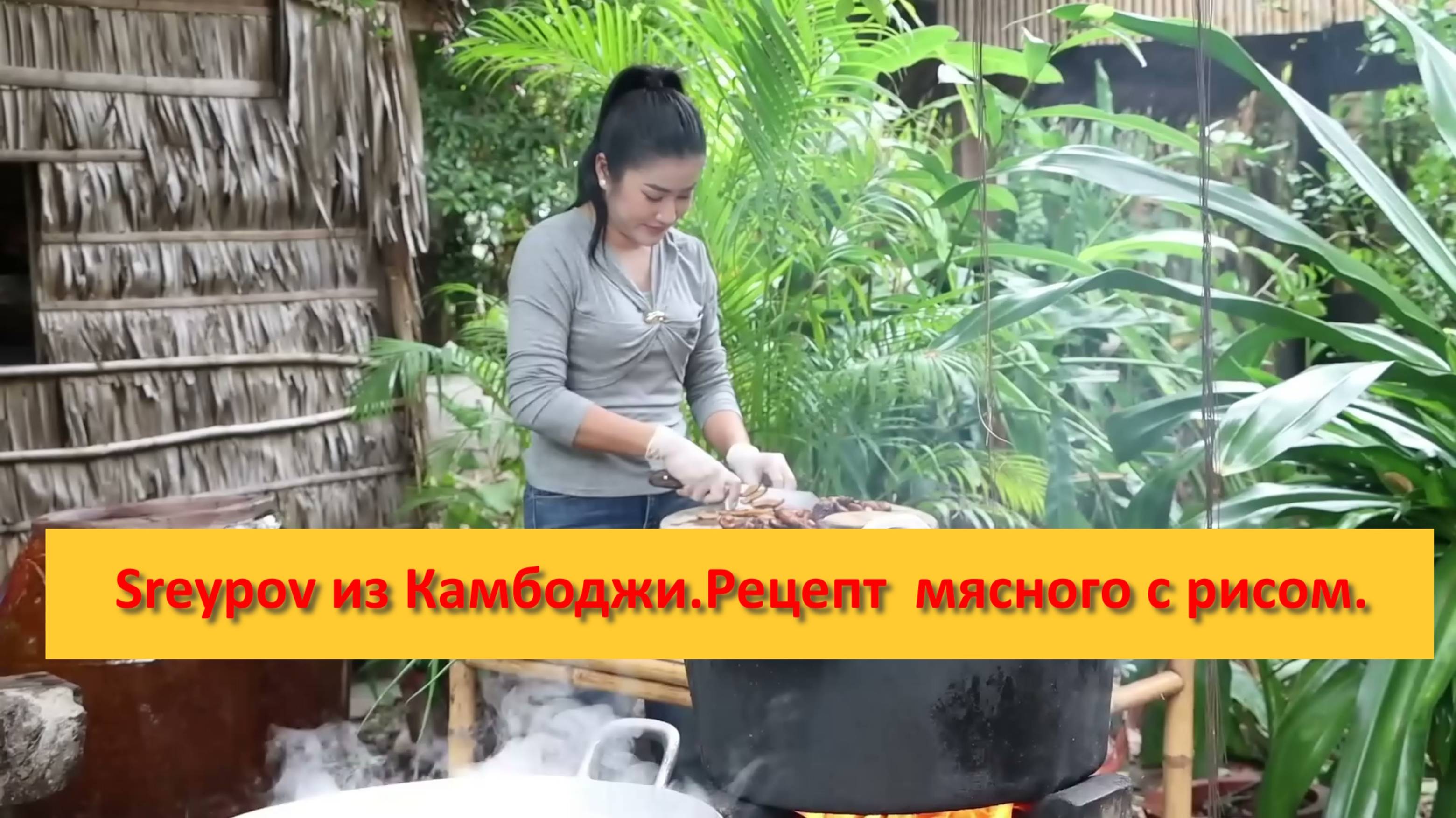Sreypov из Камбоджи.Рецепт  мясного с рисом.