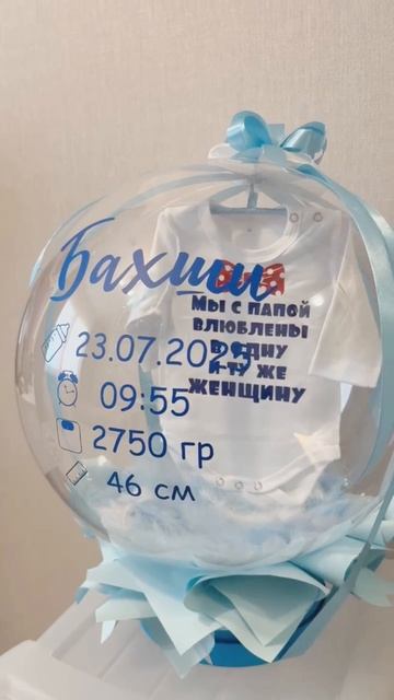 Бабл бокс шар с подарком внутри Боди на выписку. Шарики на выписку Мой шар.
