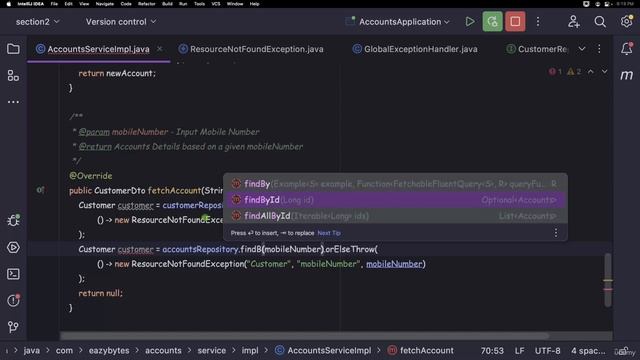 16. READ API inside accounts microservice