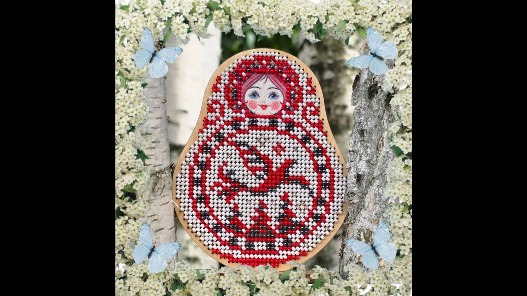 34.25 Готовая работа. Матрёшка Мезенская. Радуга бисера