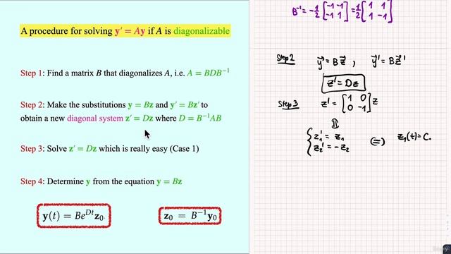 06. Solving systems of linear ODE, and solving higher order ODE