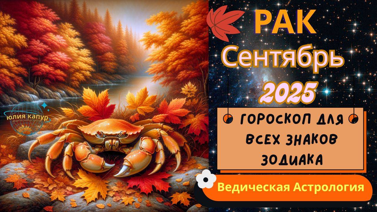 ♋Рак - гороскоп на Сентябрь 2025 года. От Юлии Капур