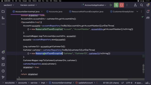 17. UPDATE API inside accounts microservice