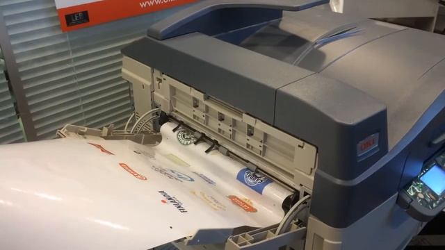 OKI WT печать на прозрачной пленке.