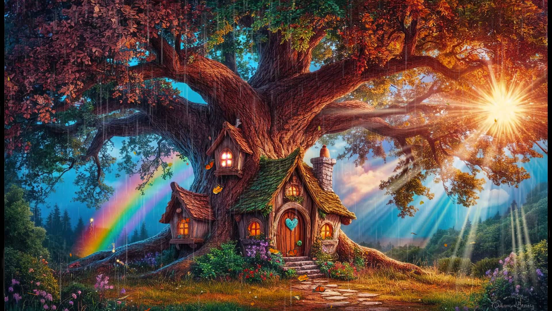 Успокаивающая колыбельная и звуки лёгкого дождя для быстрого засыпания малыша