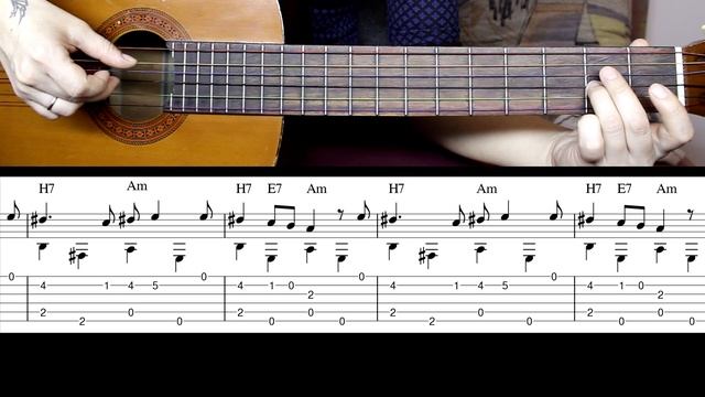 Если б я был султан из х/ф "Кавказская пленница" ｜ На гитаре demo + разбор / Ноты Табы