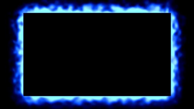 Футаж — Рамка для монтажа ¦ Синее Пламя ¦ Фон для видео