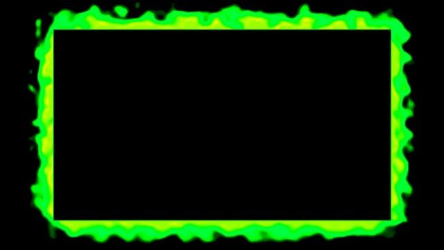 Футаж — Рамка для монтажа ¦ Зеленое Пламя ¦ Фон для видео