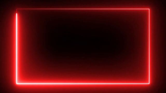 Футаж - Красная Неоновая Рамка ¦ Фон для монтажа ¦ Red Neon Frame