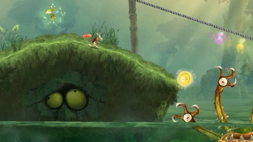 💥Игрушка Rayman Legends, 4 этап эпизода малютки в опасности, веревочный курс💥