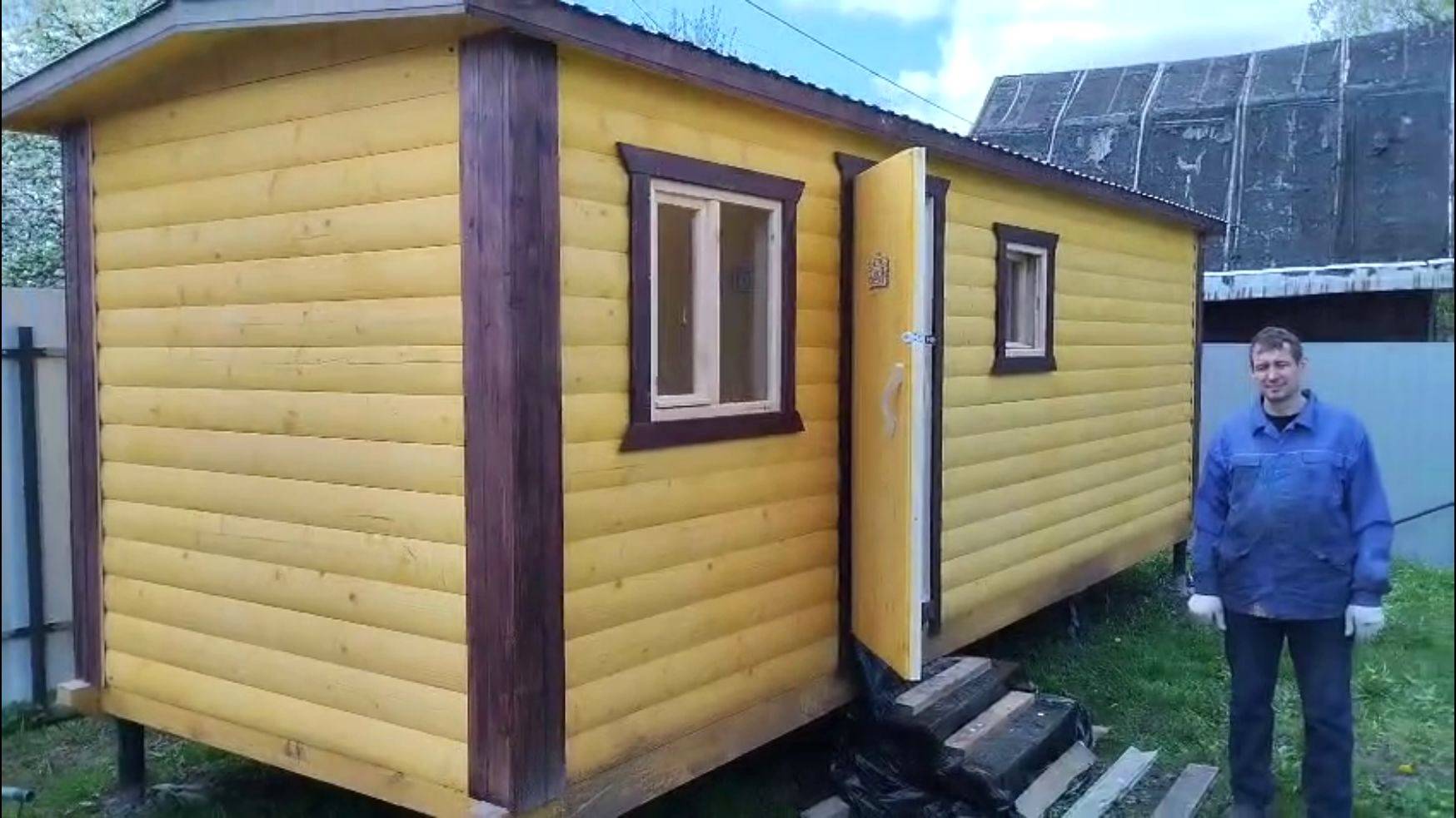 Обзор бани 7х2,3 м.