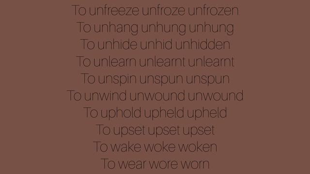 Неправильные Глаголы Часть 35 Irregular Verbs Part 35