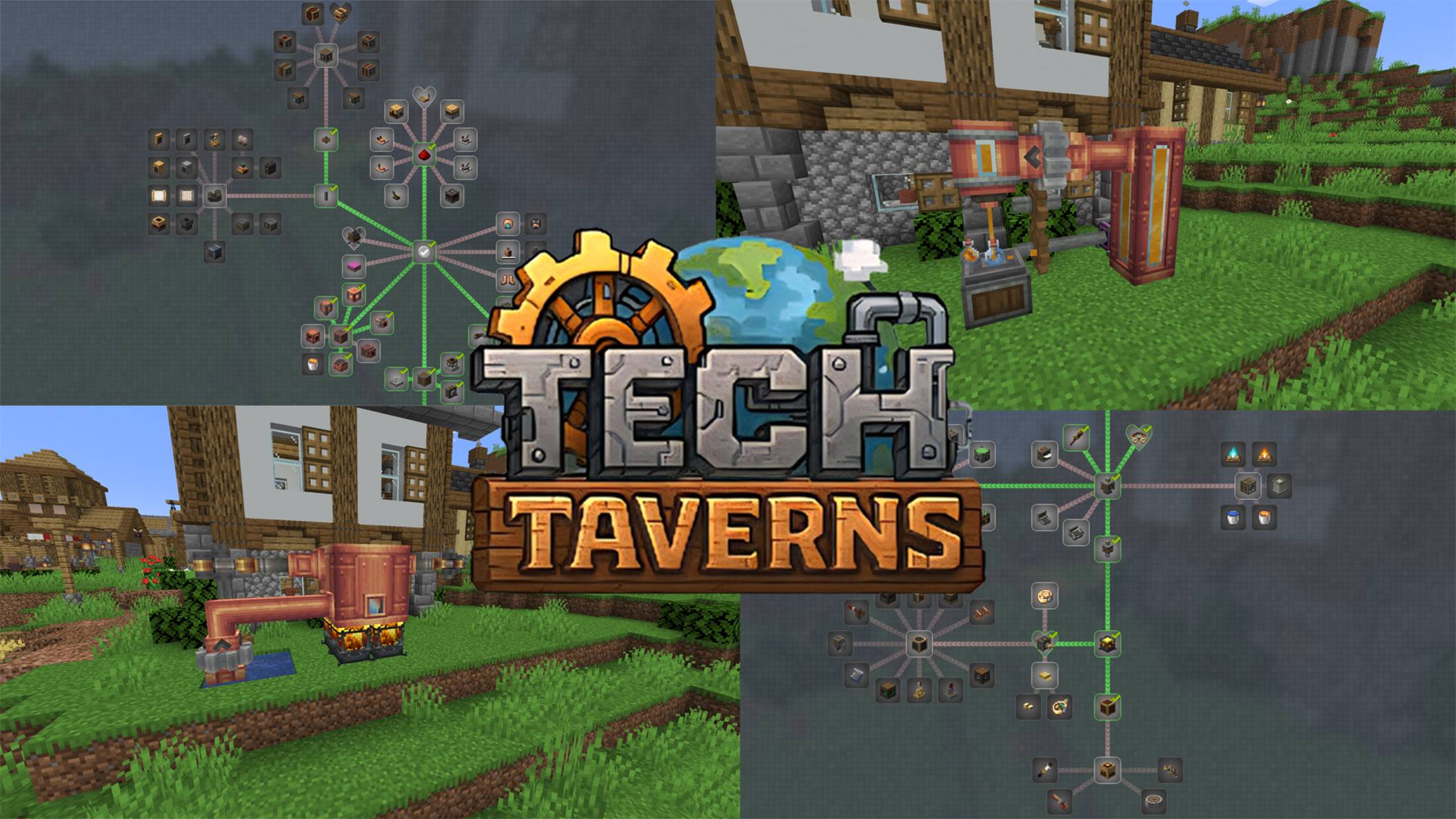 ВЫЖИВАНИЕ на сборке TECHTAVERNS #5 || Выполнение квестов, Create