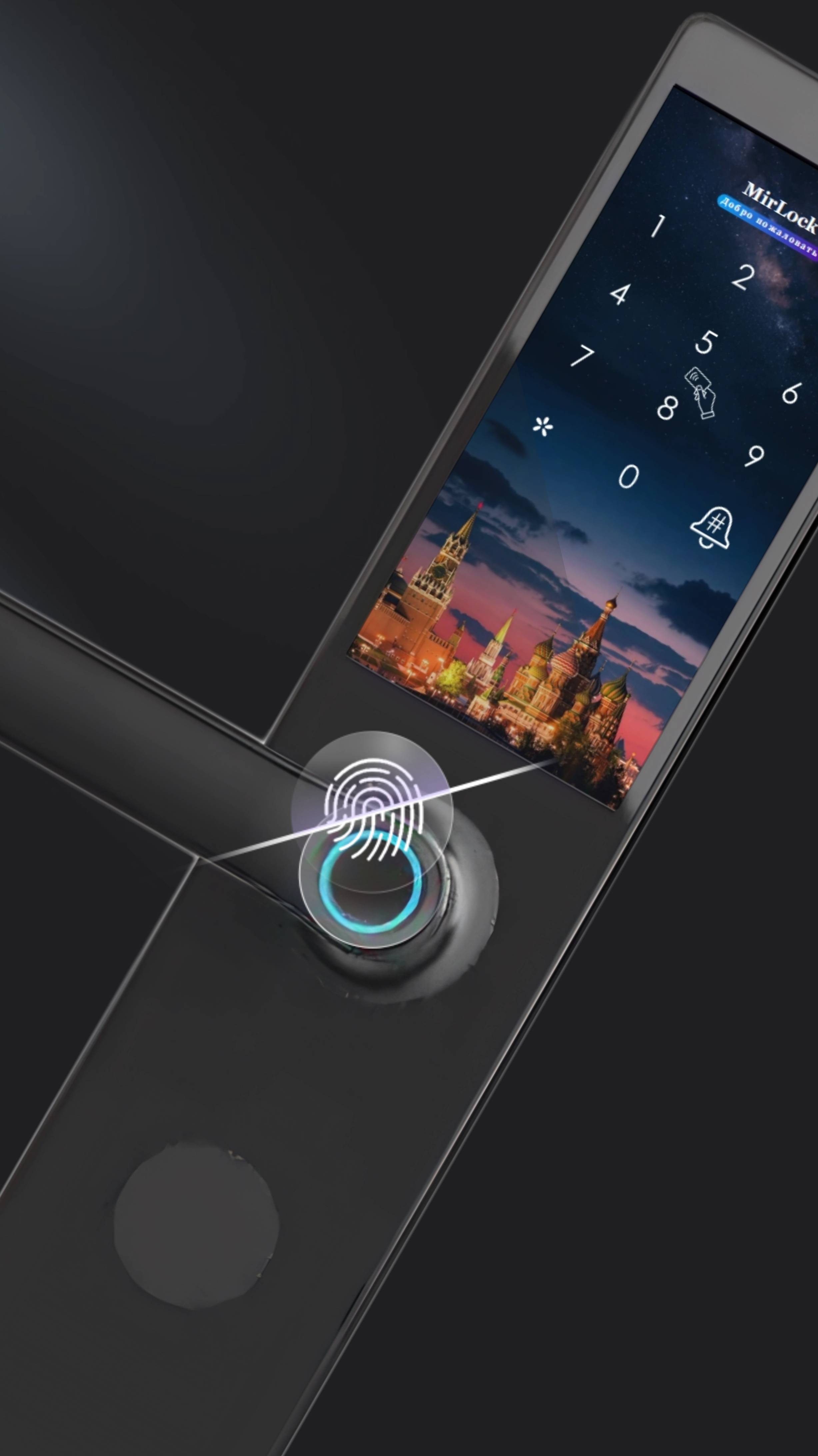 Умные замки Mirlock FT7703 по отпечатку пальца паролю и карте на входную дверь с приложением Ttlock