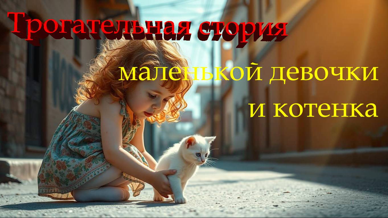 Трогательная история о дружбе: Бездомный рыжий котик и маленькая девочка