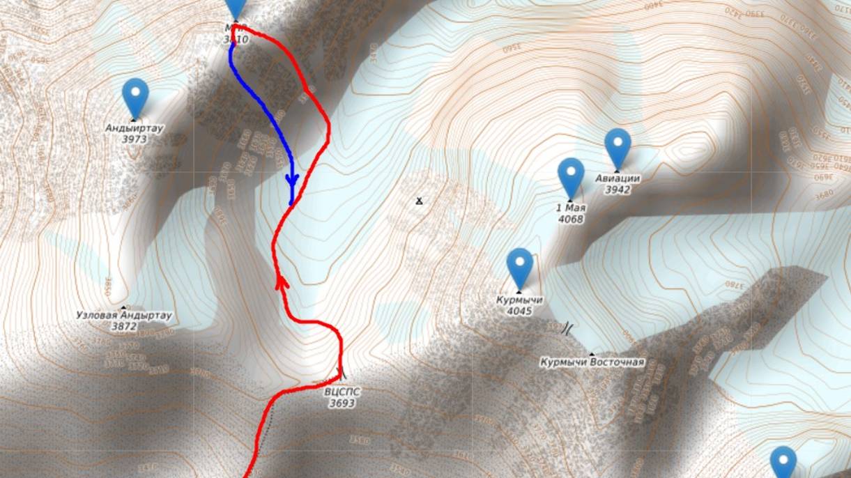 06 - МНР, Юго-Западная "с юга по кулуару В гребня" / 3А