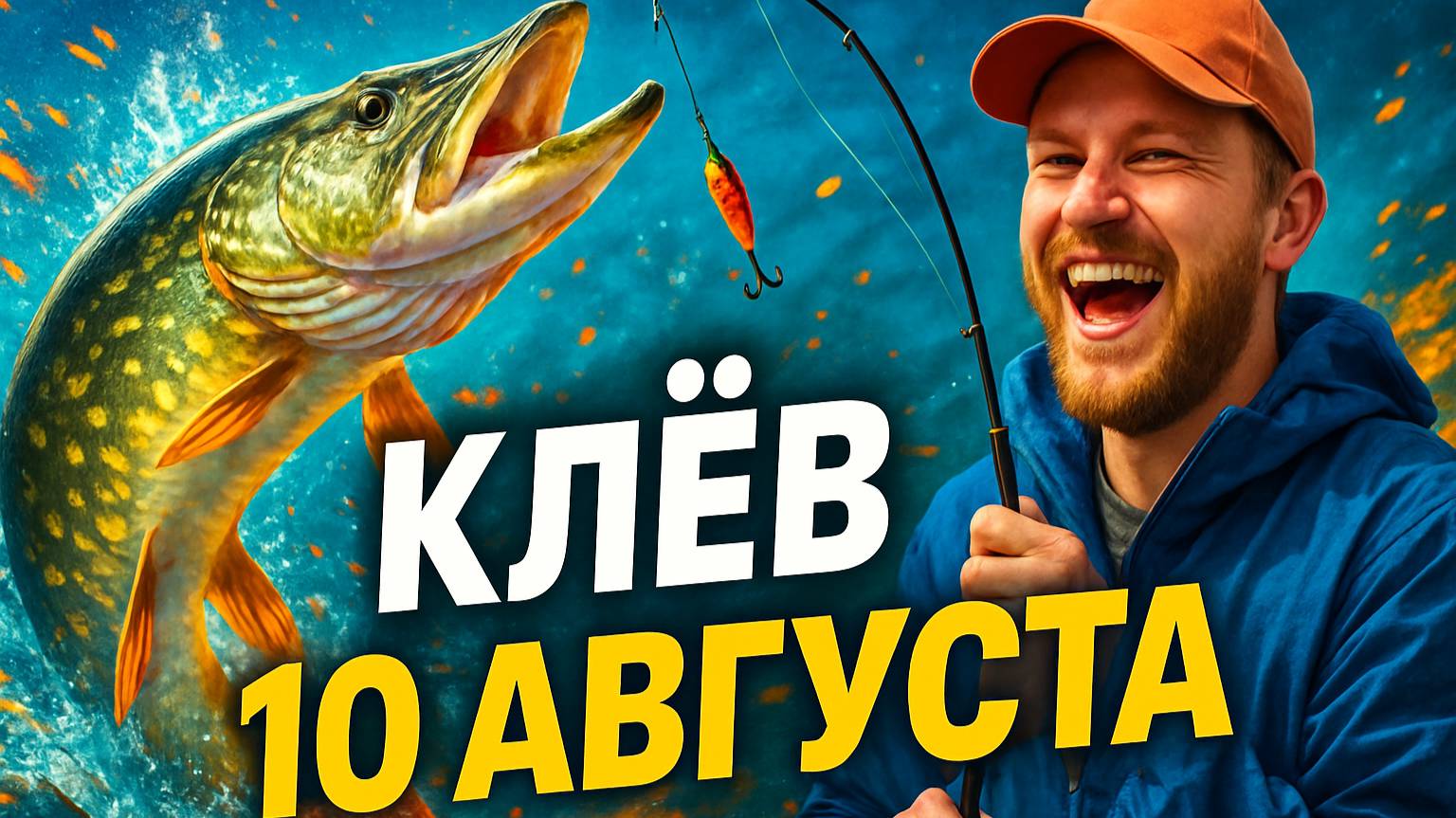 Прогноз клева рыбы на 10 августа 2025 | Лучшее время и места для рыбалки сегодня