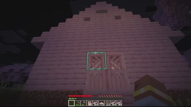 как построить первый дом из ВИШНИ в майнкрафте