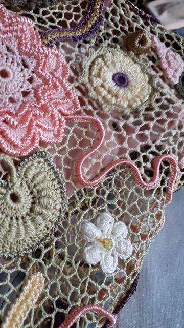 Ирландское кружево - лицевая сторона сеточки