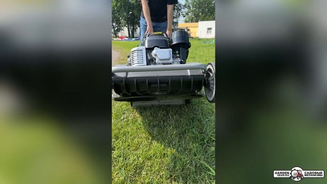 Газонокосилка бензиновая Caiman IXO 58KVR-AL BBC с карданной передачей и тормозом ножа в работе