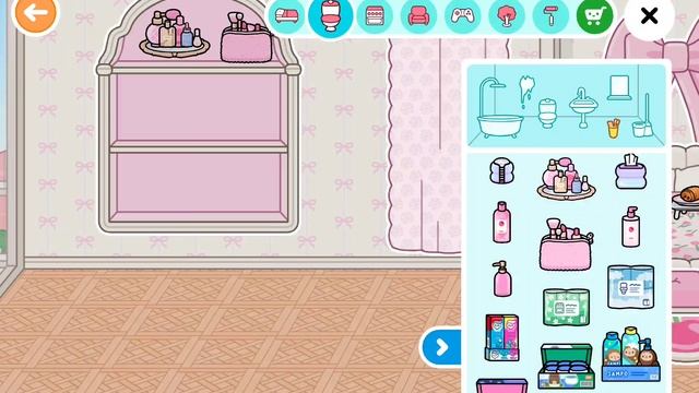 Обустройство розового дома в toca boca