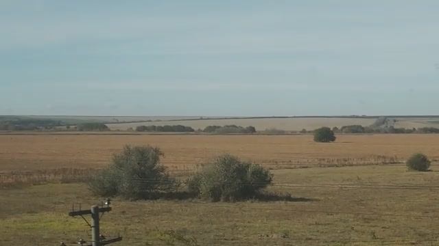 Саратов - Петров Вал - вид из окна поезда (железные дороги России).