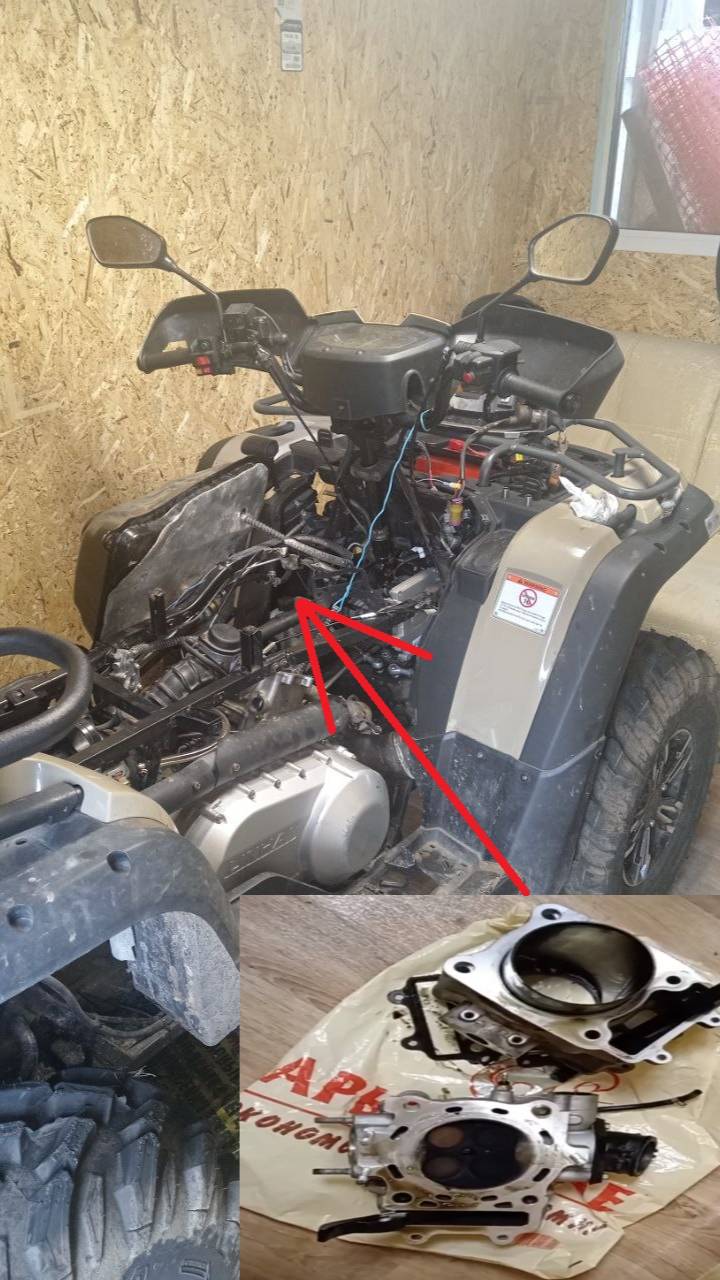 Разборка-сборка-замена прокладки поршневой группы двигателя СF188, квадроцикл Linhai M550L (Yamaha)