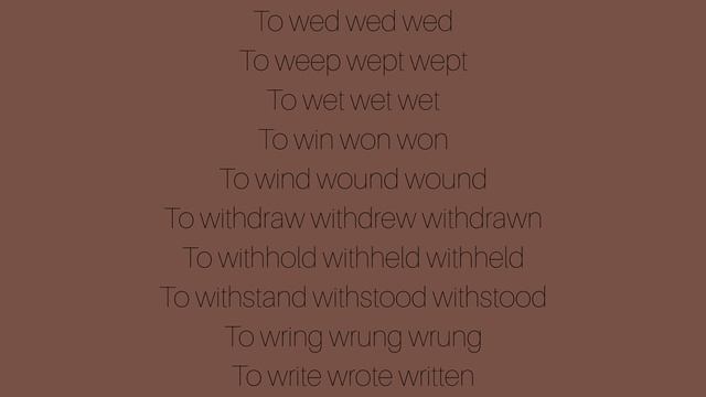 Неправильные Глаголы Часть 36 Irregular Verbs Part 36