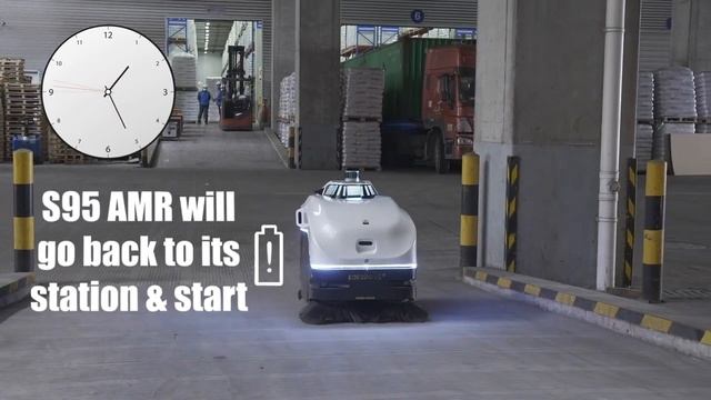 Робот подметально-поломоечная машина KOKOBOTS S95 AMR в работе