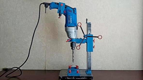 Доработал самодельную стойку для дрели