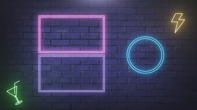 Футаж с неоновой подсветкой ¦ Ютуб ¦ Конечные заставки для видео #6