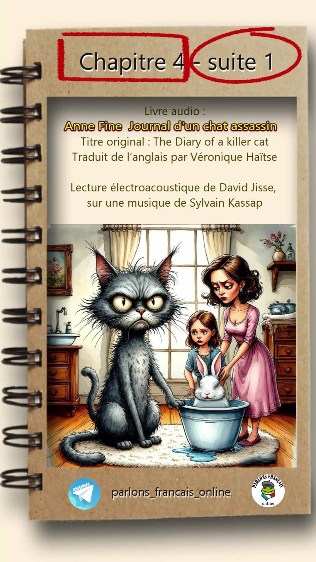 Дневник кота-убийцы, аудиокнига на французском языке, глава 4 - продолжение 1