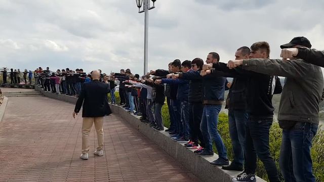 Moscow Koshiki karate Team on Russian Open Cup Ufa city 2016. Flash Mob.