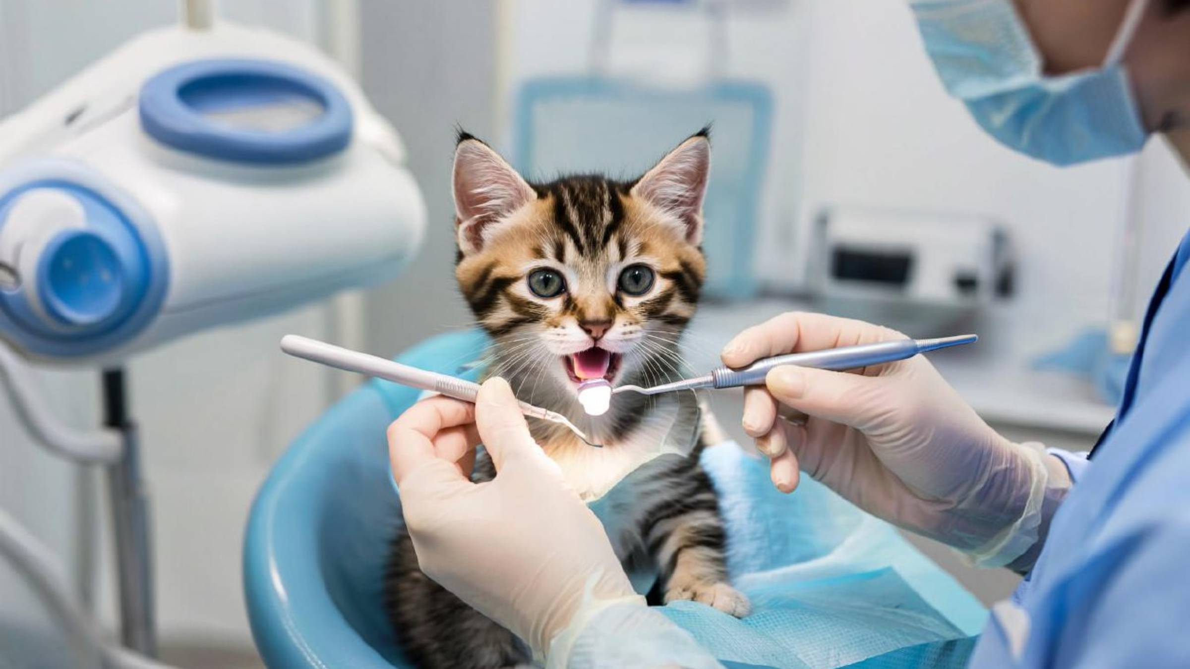 КОТИК СДЕЛАЛ СЕБЕ ЗУБЫ