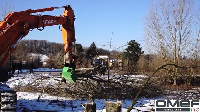 🟢 BI300 Лесные валочные ножницы на экскаваторе Hitachi 180LCN весом 7-18тн