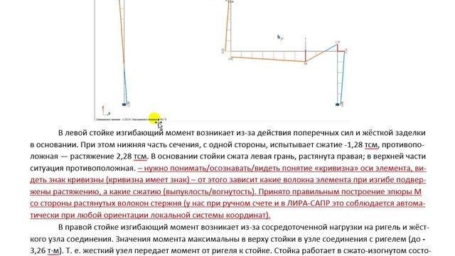 Видео 1. Рамы. Ручной счет и в ЛИРА-САПР. Вопросы слушателя.