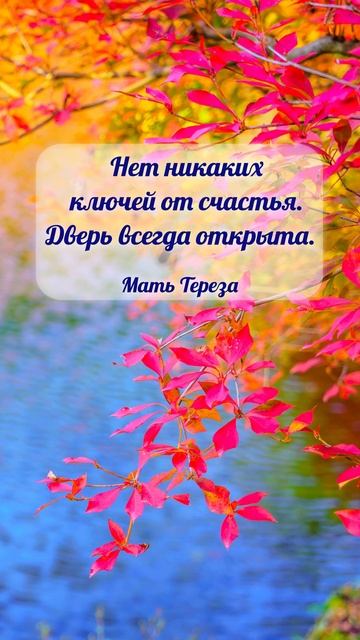 Нет никаких ключей от счастья. Дверь всегда открыта. Мать Тереза