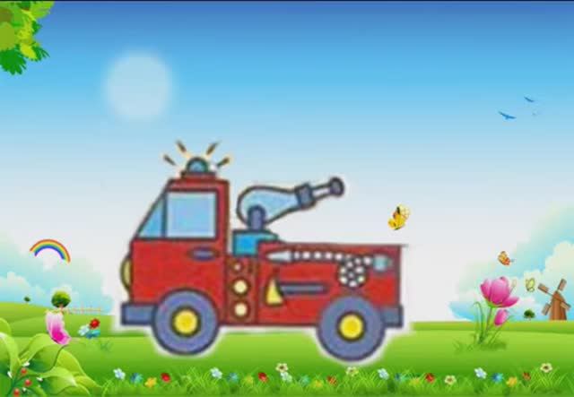 Рисуем Пожарную машину. Шаг за шагом