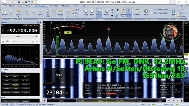 23.07.2025 20:04UTC, [Es], Go FM, Дания, 92.2МГц, 1691км