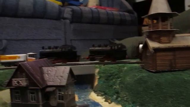 пробный выезд на макете - паровозы - товарняк