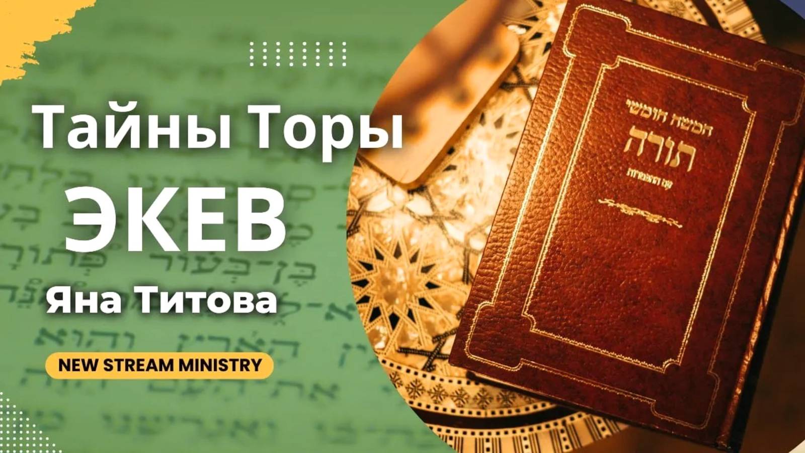 Недельный разбор Торы ЭКЕВ Яна Титова NSM