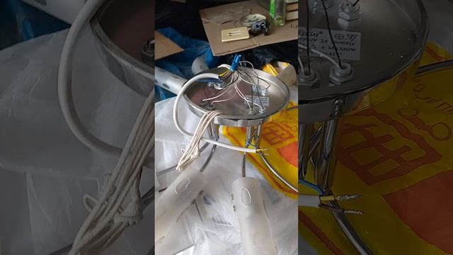 Подключение на 2 клавиши выключателя люстры на 8 ламп Tinko.Часть1