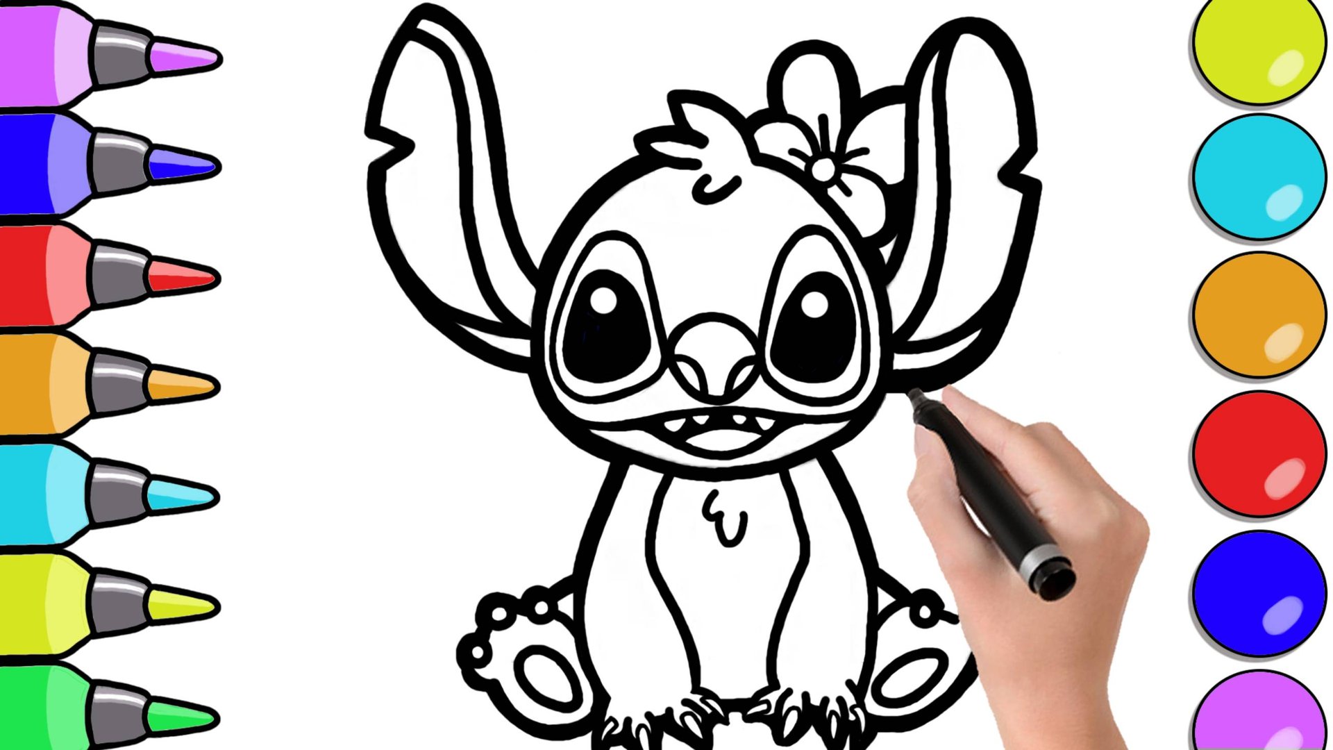 Как нарисовать Стича За 8 Простых Шагов!