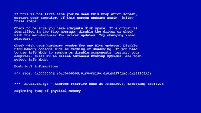 Ошибки Windows XP